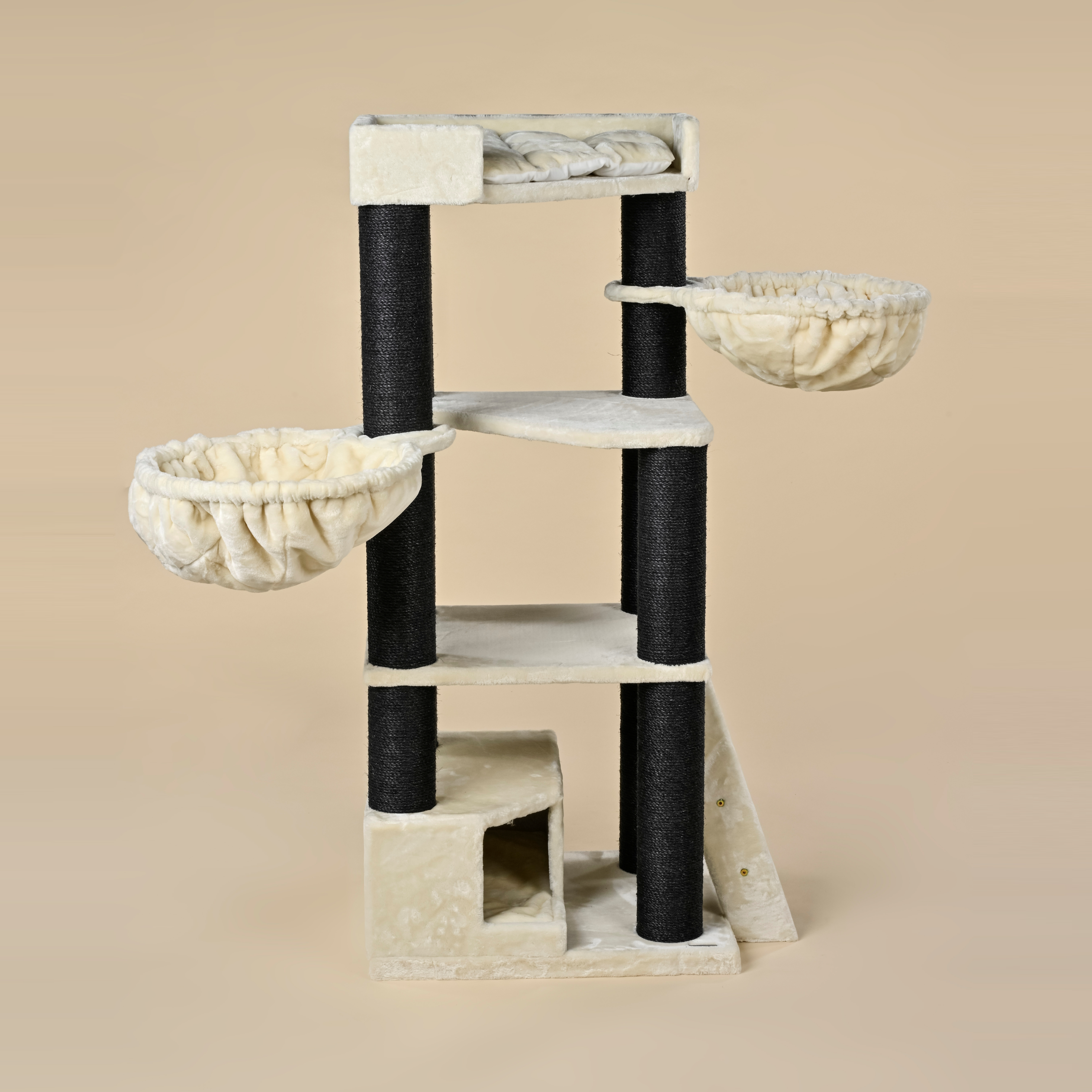Corner Coon Blackline Beige - Cat Tree for large cats from RHR Pets