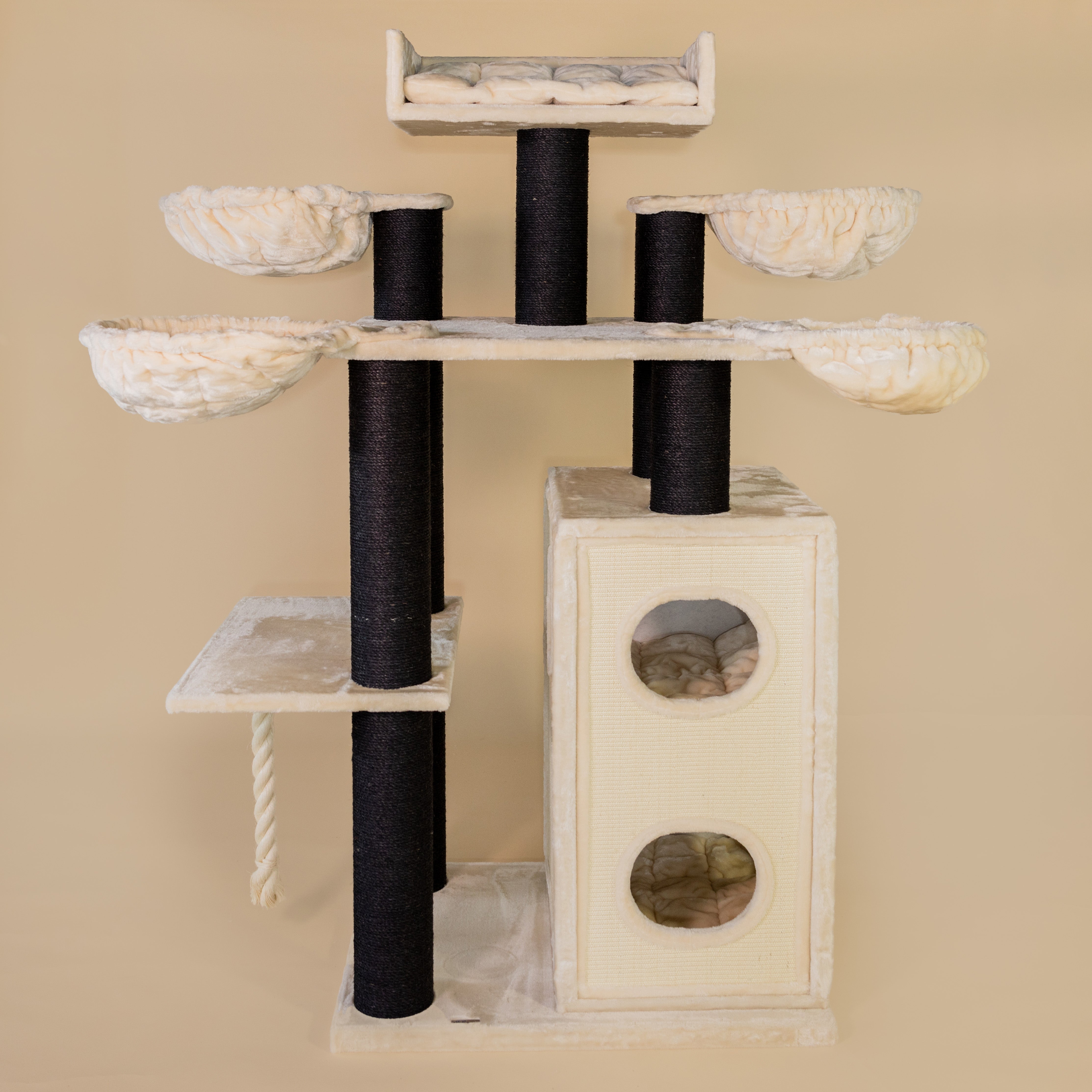 Cat Paradise Blackline Plus Cream - Cat Tree for large cats from RHR Pets