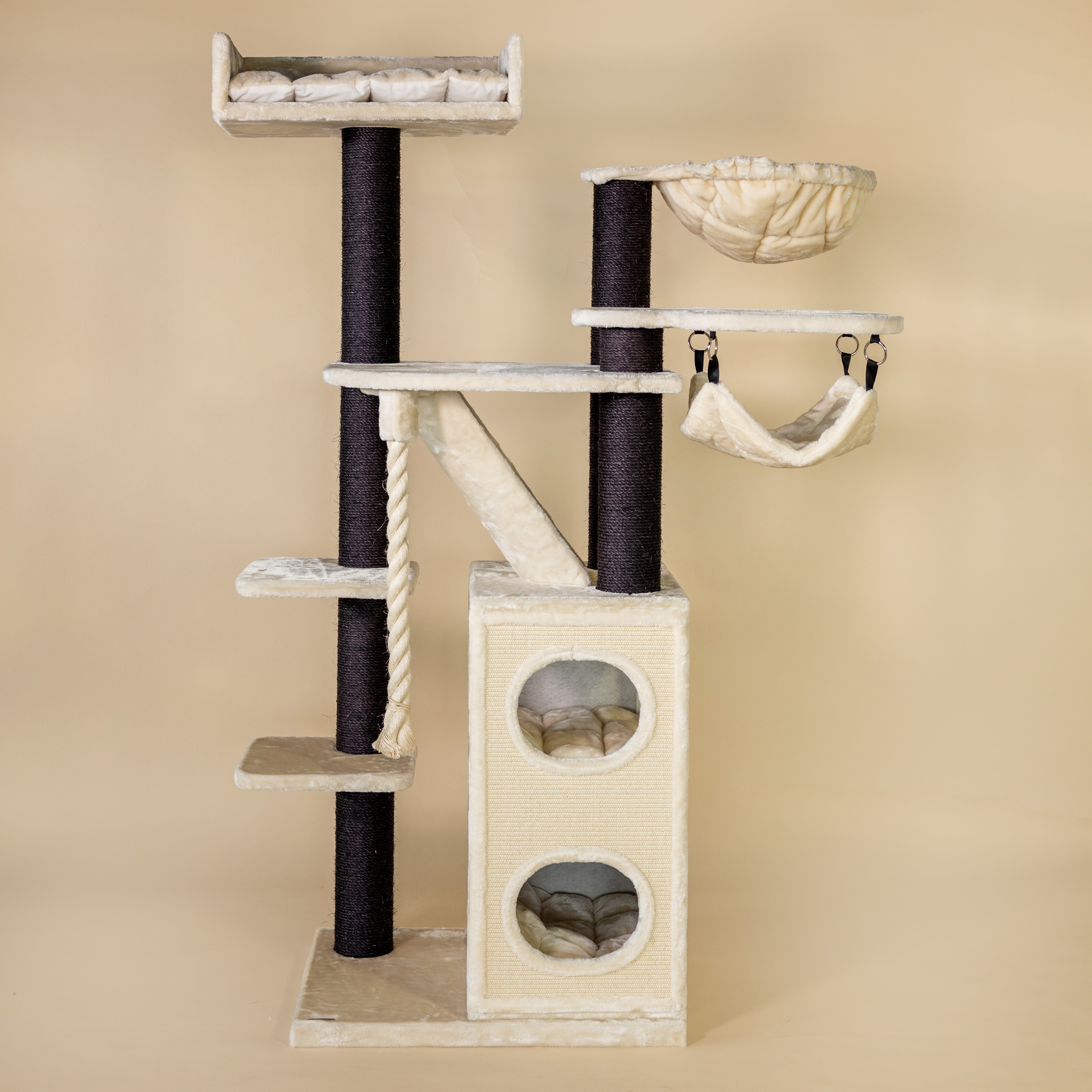 Cat Penthouse Blackline Crown Cream - Cat Tree for large cats from RHR Pets