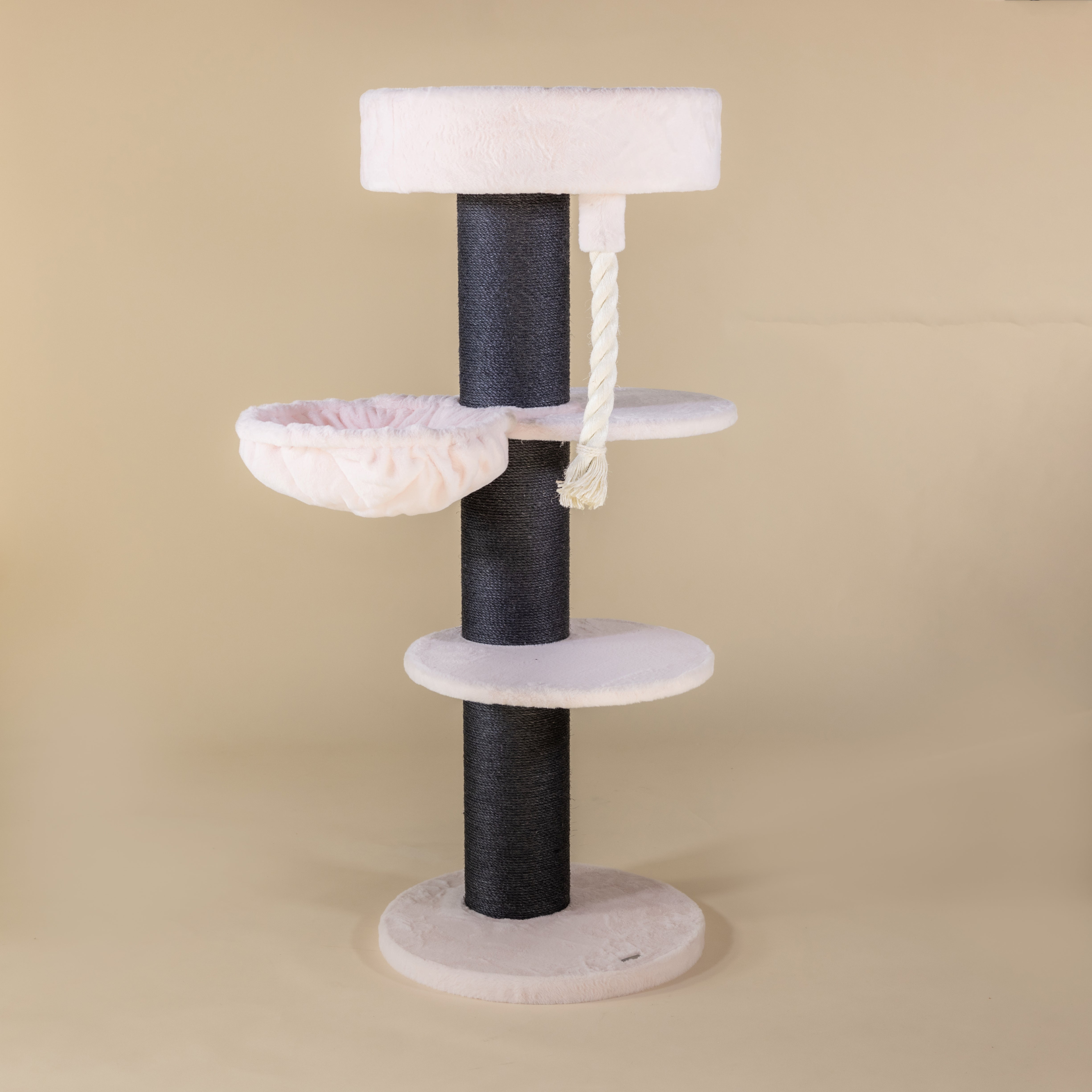 Maine Coon Sleeper Blackline Plus Pink Teddy - large Cat Tree from RHR Pets