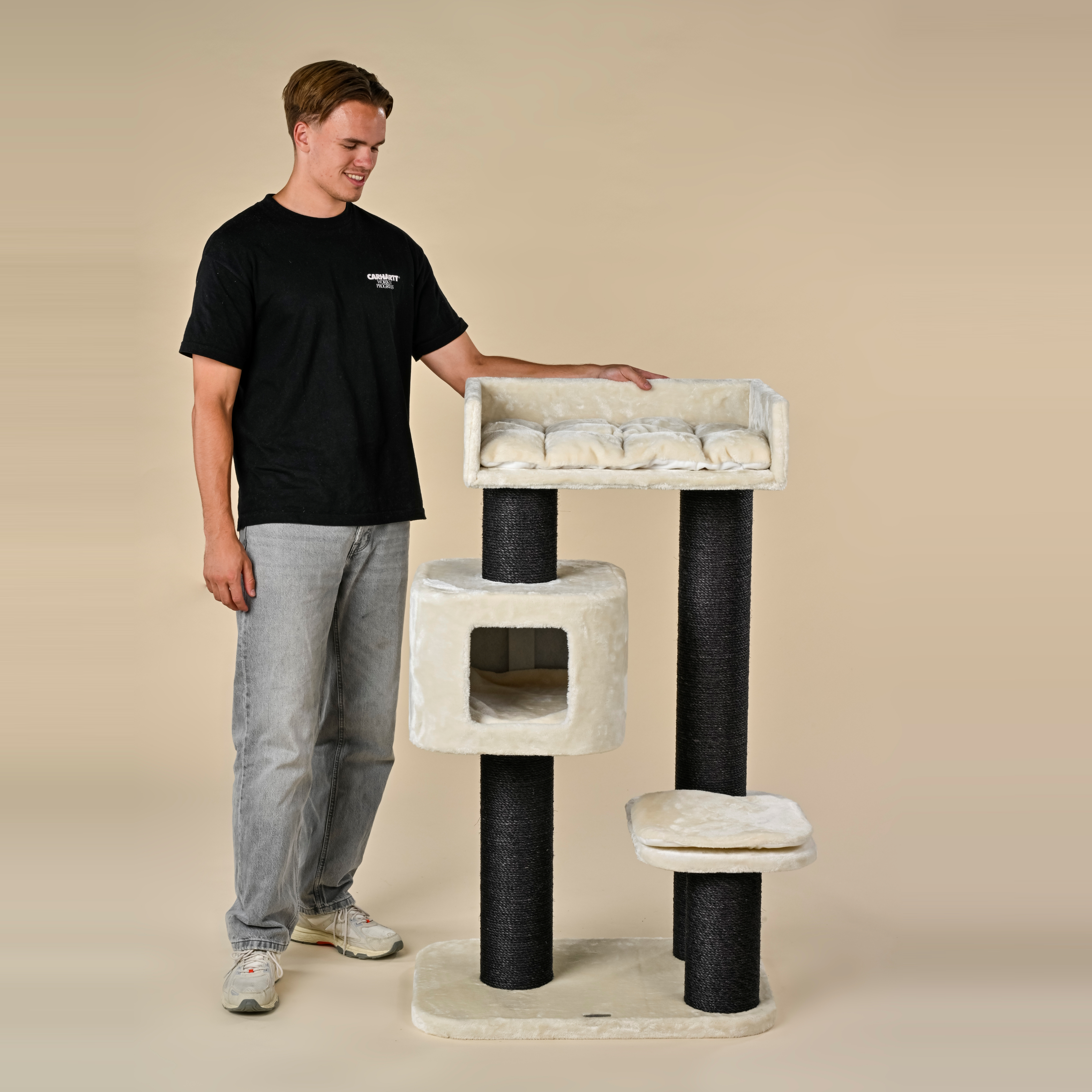 Devon Rex Blackline Cream - Cat Tree for large cats from RHR Pets
