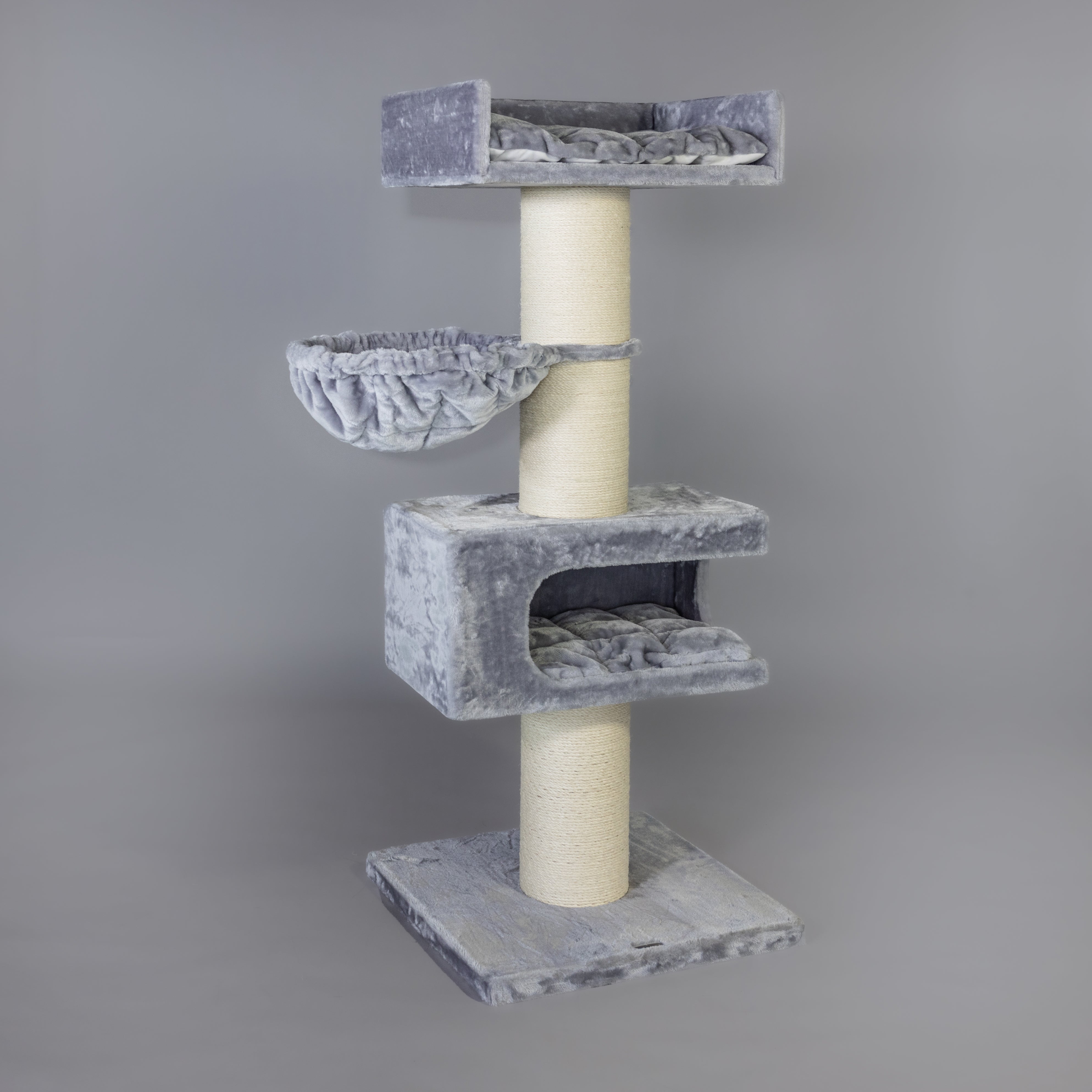 Cat Scratcher Royalty Retreat Light Grey - Cat Tower for large cats