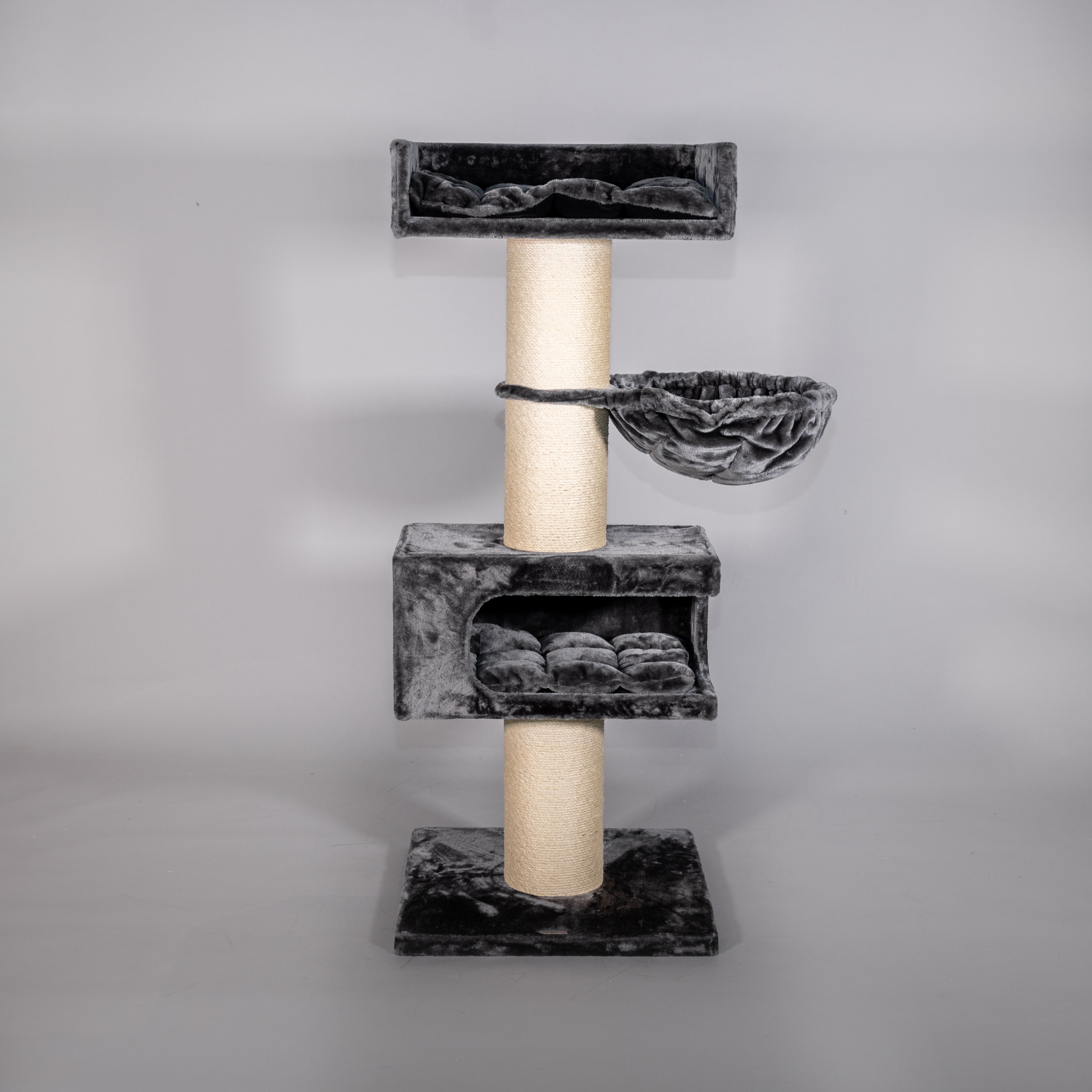 Cat Scratcher Royalty Retreat Dark Grey - Cat Tower for large cats