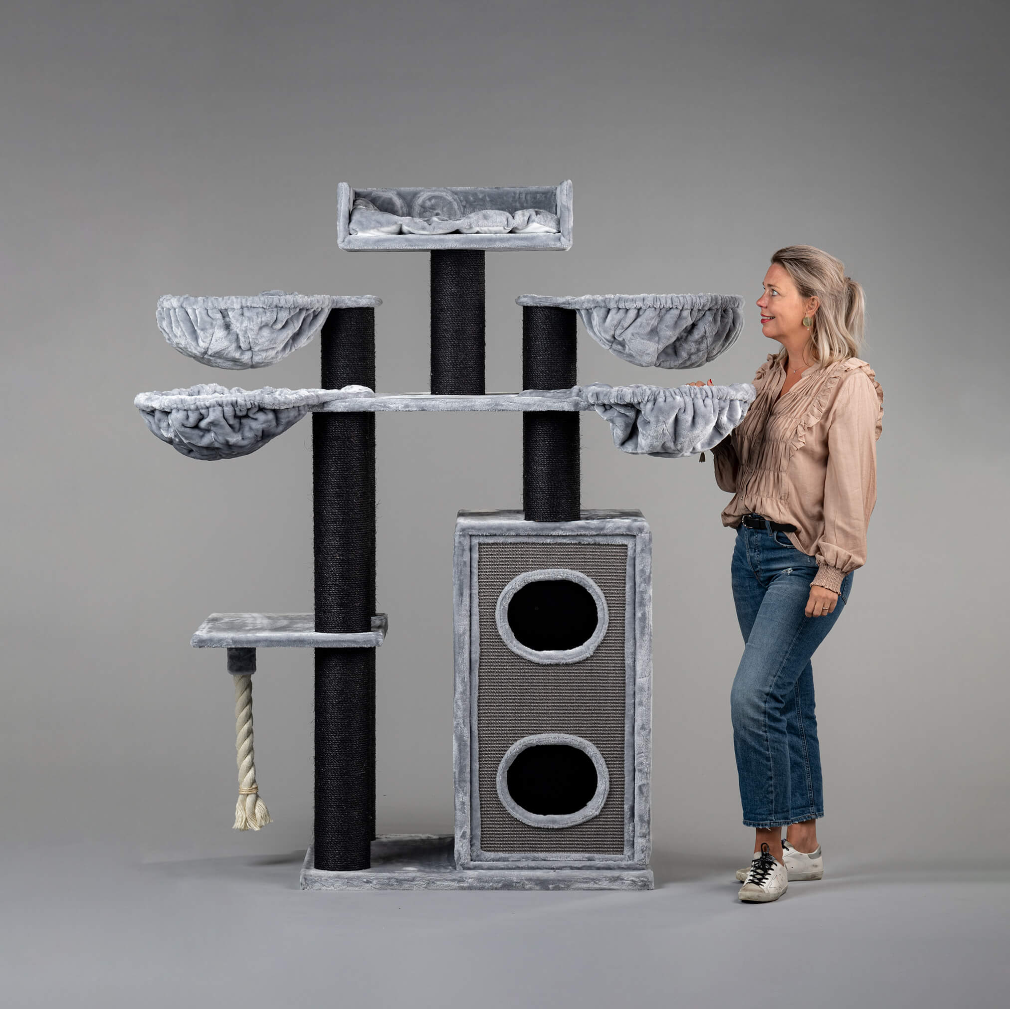 Cat Paradise Blackline Plus Light Grey - Cat Tree for large cats from ...